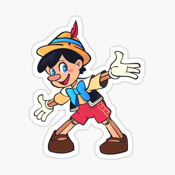 "Pinocchio Sticker" Sticker for Sale by Heisenborn | Redbubble