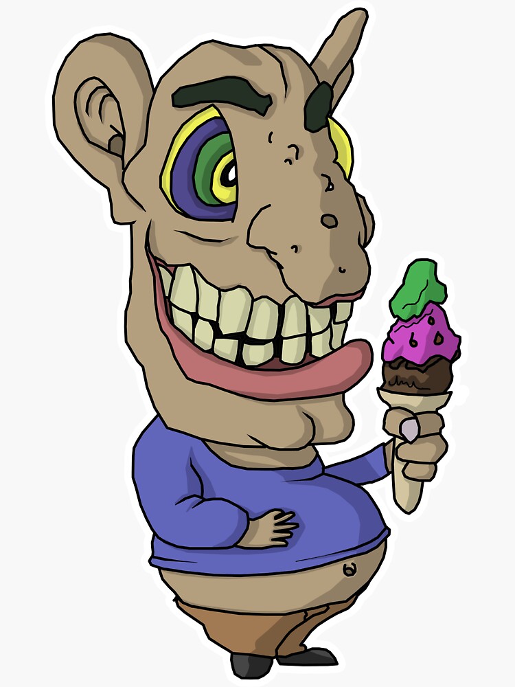 "Ice-cream Goblin" Sticker for Sale by viCdesign | Redbubble
