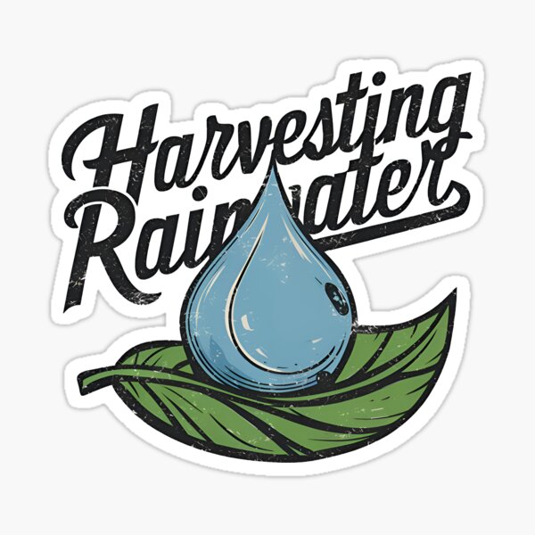 "Rainwater harvesting" Sticker for Sale by BobaTeeStore | Redbubble