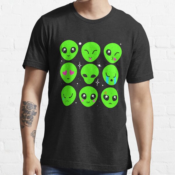 "Alien Emoji TShirt Glow in the Dark Shirt" T-shirt for Sale by kenifeh ...