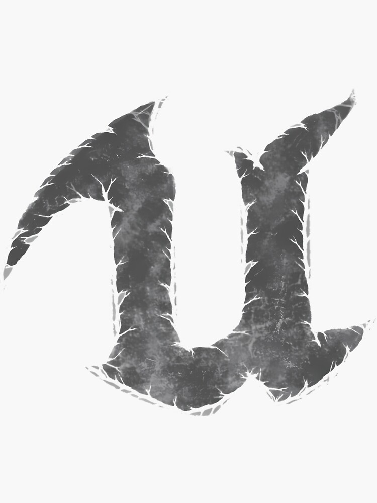 "Unreal Engine 5 Black Metal Logo " Sticker for Sale by Adrianaye ...