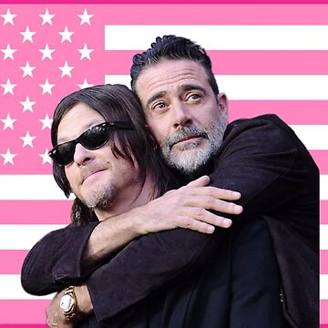 "Norman reedus and Jeffery dean Morgan the walking dead USA flag ...