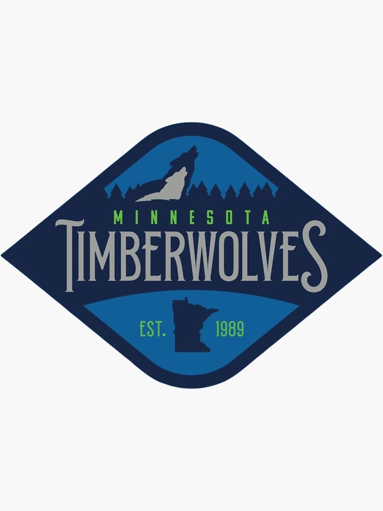 "Minnesota Timberwolves Redesign 1" Sticker for Sale by TurboClub ...