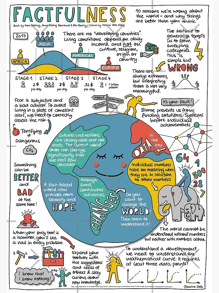 "Factfulness - Visual Memo by Karina Stolz" Poster by VisualMemos ...