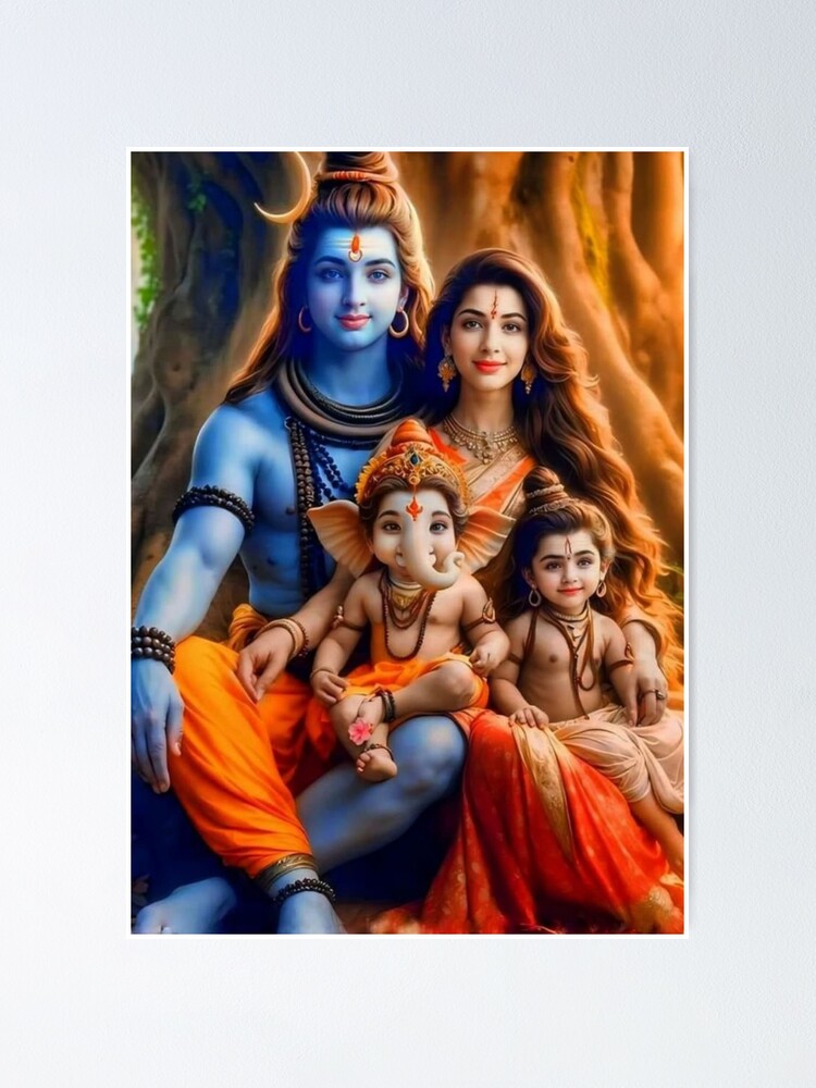 "Lord Shiva Family picture art" Poster for Sale by Eshant | Redbubble