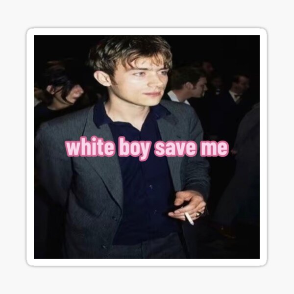 "damon albarn blur white boy save me" Sticker for Sale by saige161iq ...