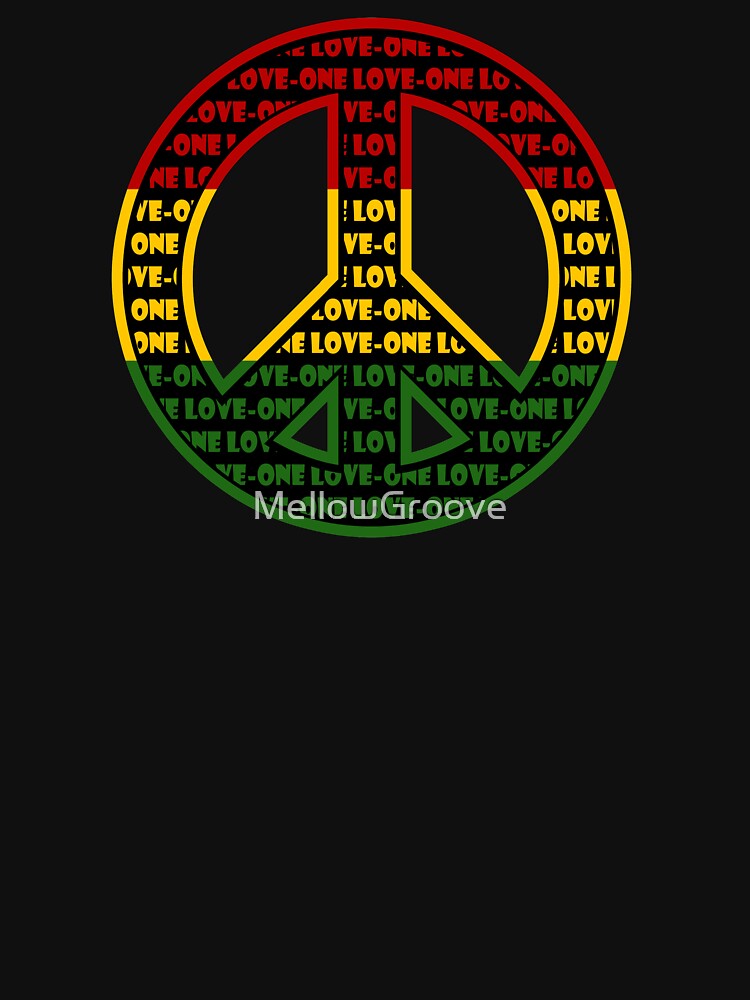 "Rasta Peace Sign" T-shirt for Sale by MellowGroove | Redbubble | rasta ...