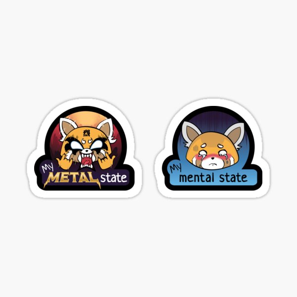 "Aggretsuko Mental State METAL State" Sticker for Sale by FoxnLlama ...