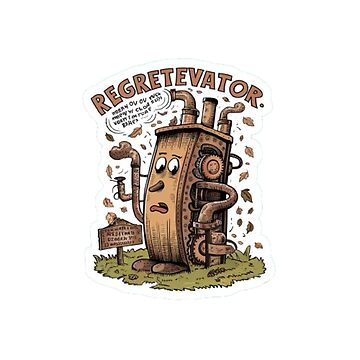 "regretevator" Sticker for Sale by jaksa429 | Redbubble