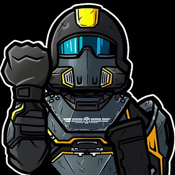 "Helldiver Salute" Sticker for Sale by Naitor5 | Redbubble