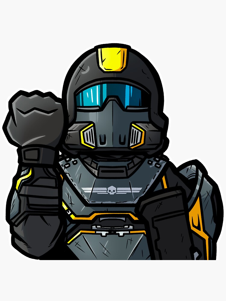 "Helldiver Salute" Sticker for Sale by Naitor5 | Redbubble