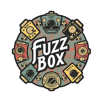 "Fuzz Box Pedals" Sticker for Sale by TrinketTeez | Redbubble