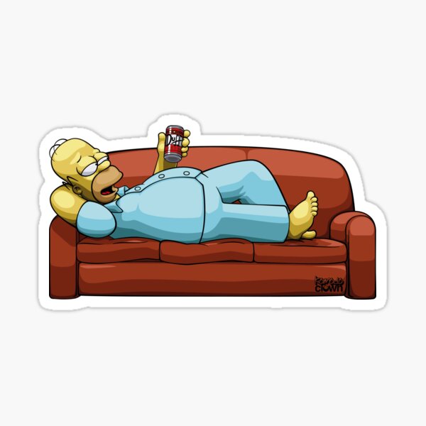 Homer Simpson Asleep On Couch