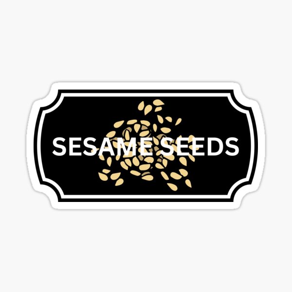 "Spices/Food Label - Sesame Seeds" Sticker for Sale by ArtsyCity ...