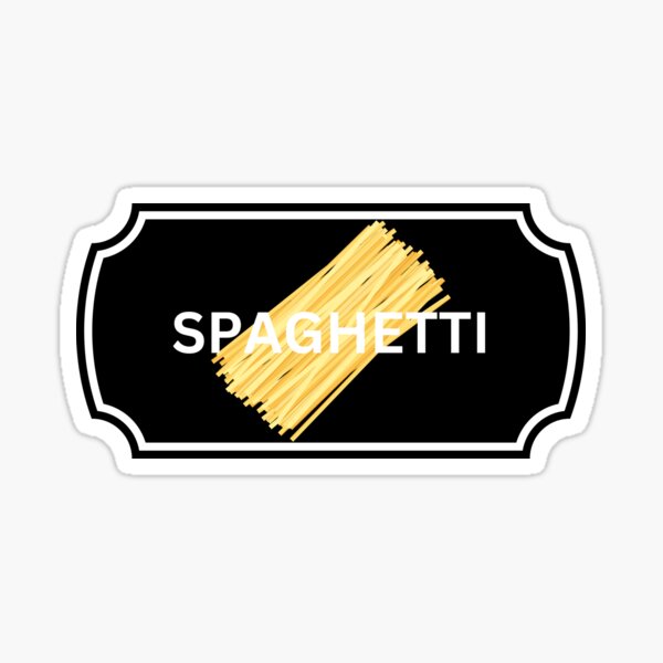 "Spices/Food Label - Spaghetti" Sticker for Sale by ArtsyCity | Redbubble
