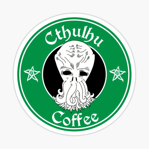 "Cthulhu Coffee Logo" Sticker for Sale by MariahKulas | Redbubble