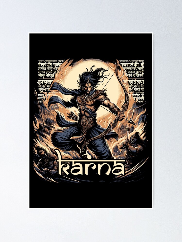 "KARNA | VASUSENA | MAHABHARATA GOD WARRIOR" Poster for Sale by PSYNOVA ...