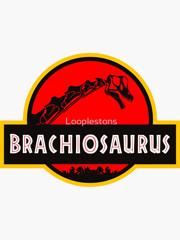 "Mesozoic Park. Brachiosaurus" Sticker by Looplestons | Redbubble