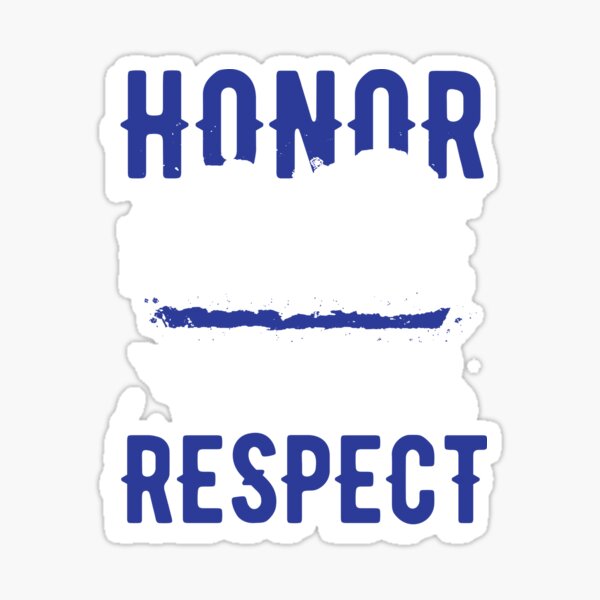 "Honor Respect Police USA Thin Blue Line Heart" Sticker for Sale by ...