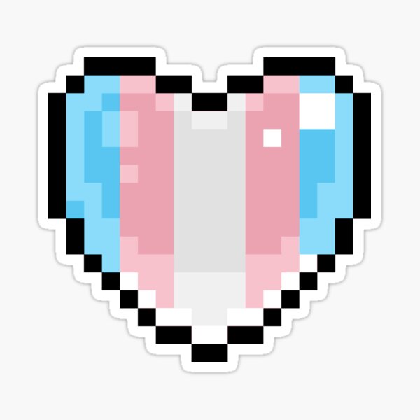 "Trans Flag Celeste Heart" Sticker for Sale by mecha-cat | Redbubble