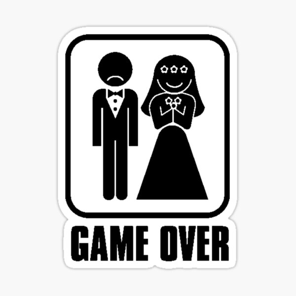 "Game Over white model" Sticker for Sale by fares-junior | Redbubble