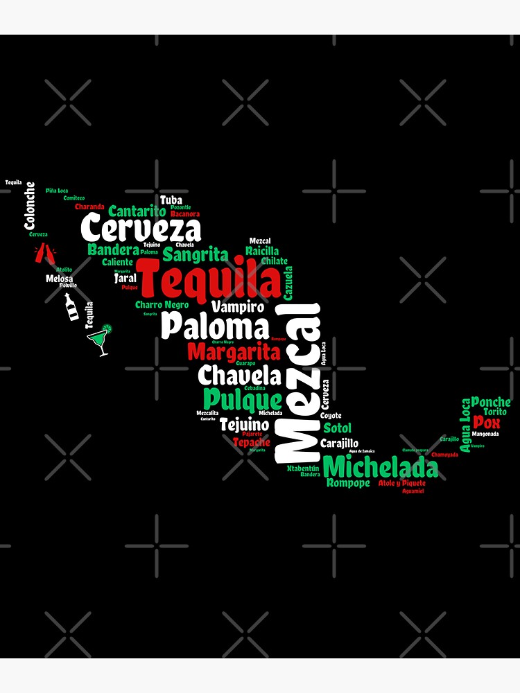 "Cinco de Mayo Mexican Drinks Mexico Map for Cholos y Cholas" Sticker ...