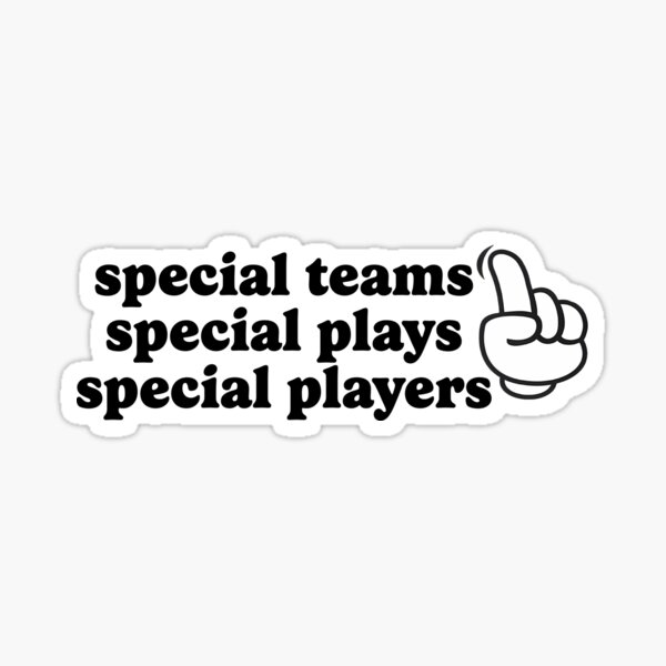 "special teams special plays special players sketch" Sticker for Sale ...