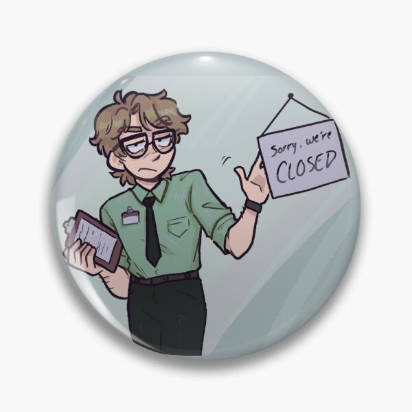 "Permit Office Grian" Pin for Sale by Tibby Caps | Redbubble