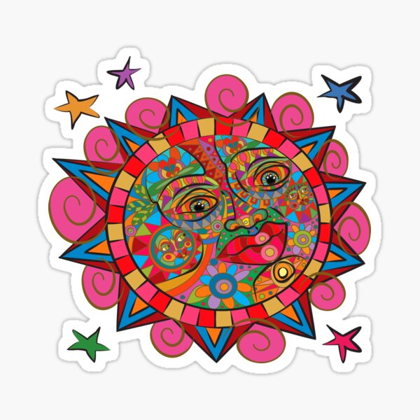 "Boho Sun" Sticker for Sale by evisionarts | Redbubble