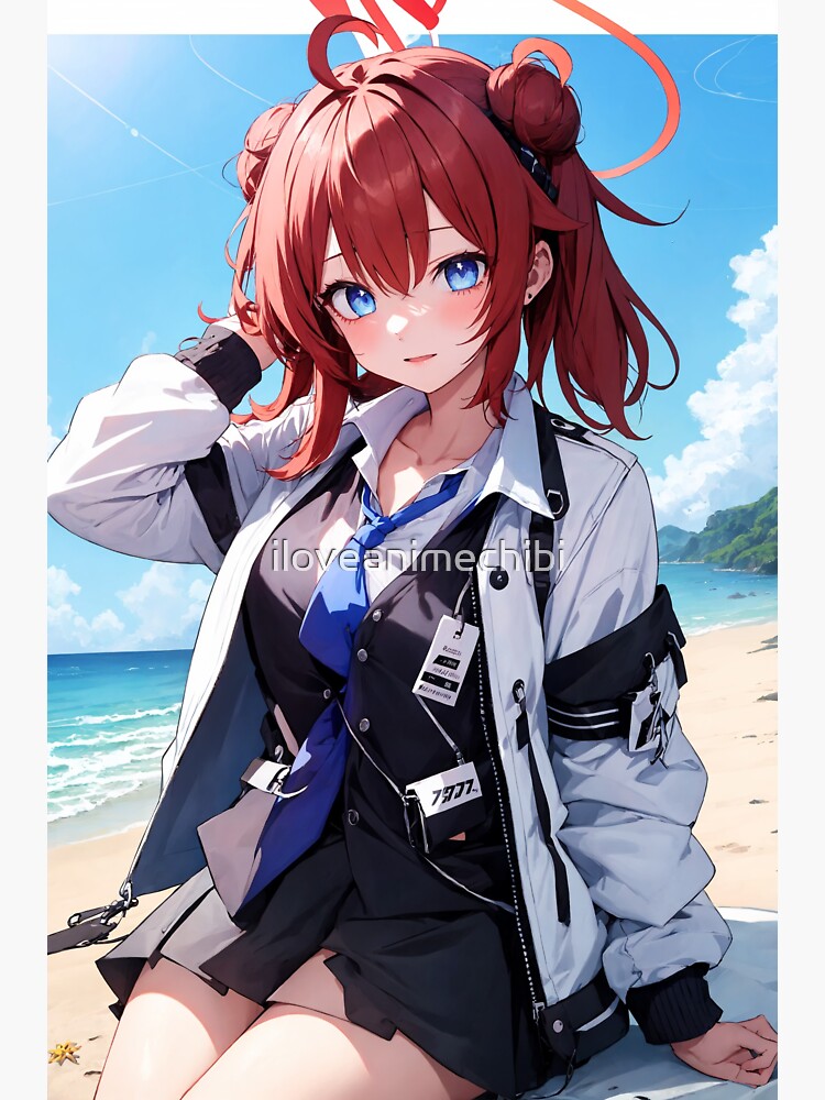 "Konuri Maki - Blue Archive Fanart" Sticker for Sale by iloveanimechibi ...