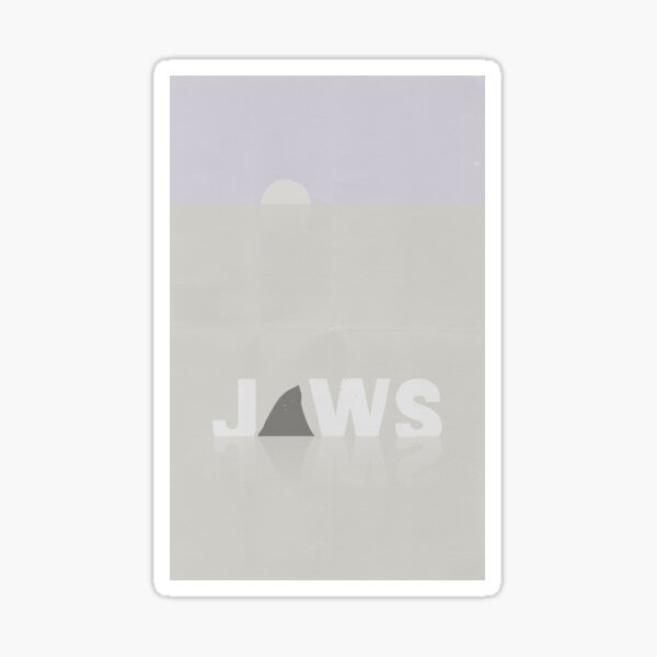 "Jaws" Sticker by filmsandbooks | Redbubble