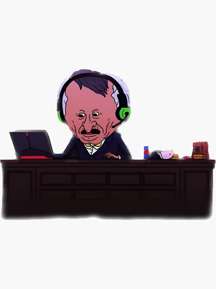 "Mr Boss customer representative, smiling friends" Sticker for Sale by ...