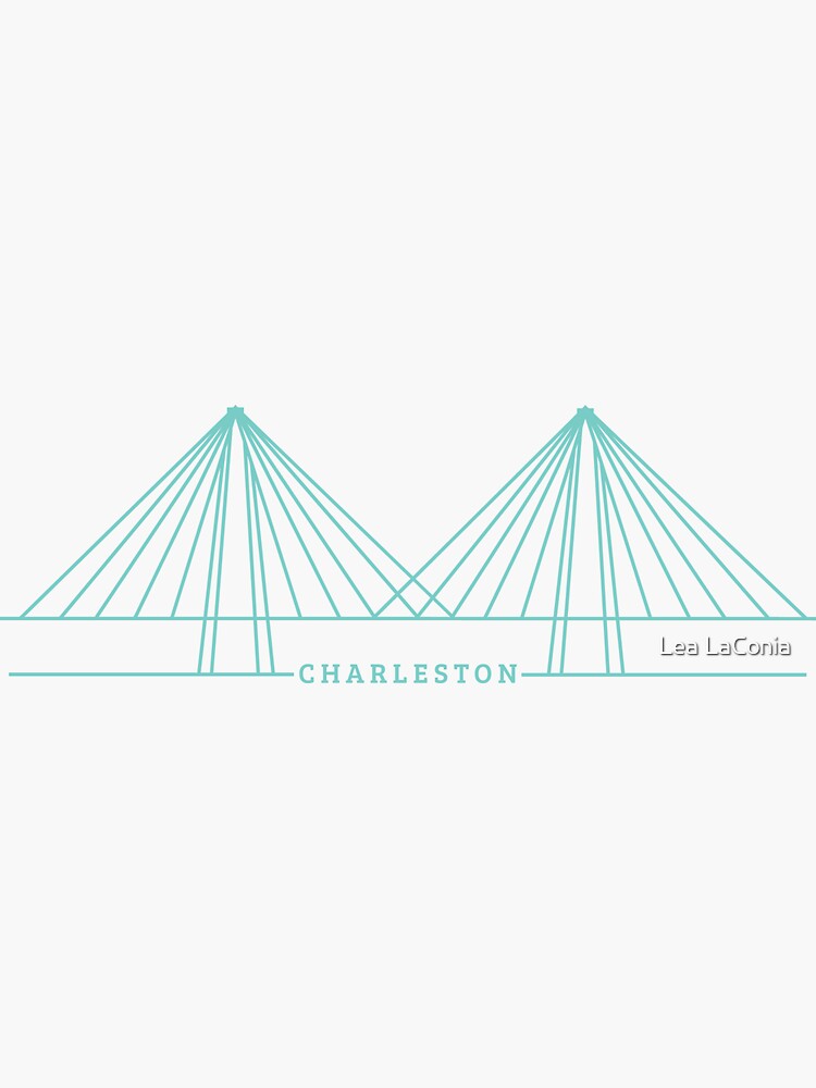 "Ravenel Bridge" Sticker for Sale by lealaconia | Redbubble