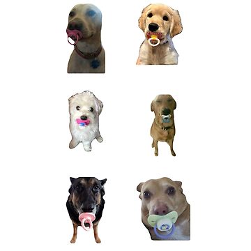 "Cute Doggies With Pacifiers Pack" Sticker for Sale by ConstoStore ...