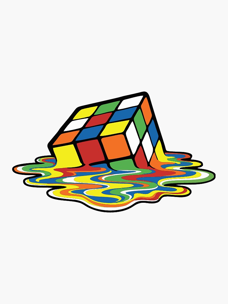 "Rubix Cube Sticker" Sticker for Sale by MiniMast3r | Redbubble