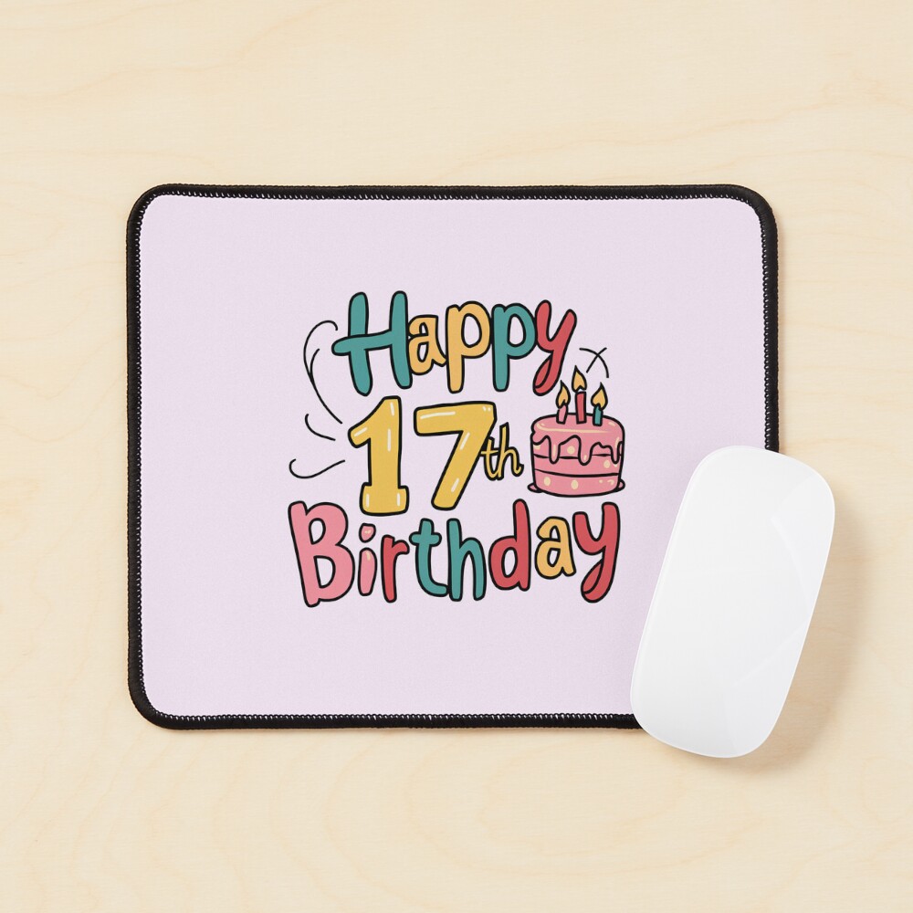"Happy 17th Birthday" Sticker for Sale by Itsheartshop | Redbubble