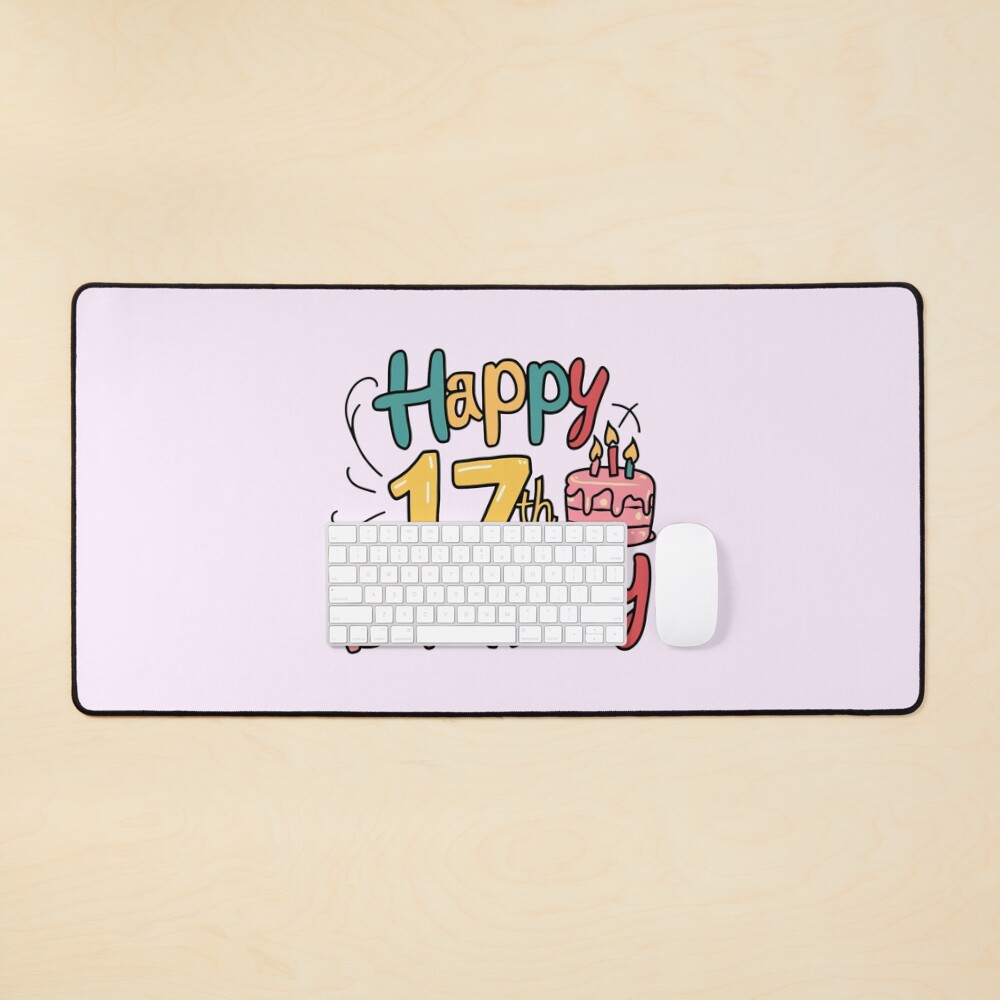 "Happy 17th Birthday" Sticker for Sale by Itsheartshop | Redbubble