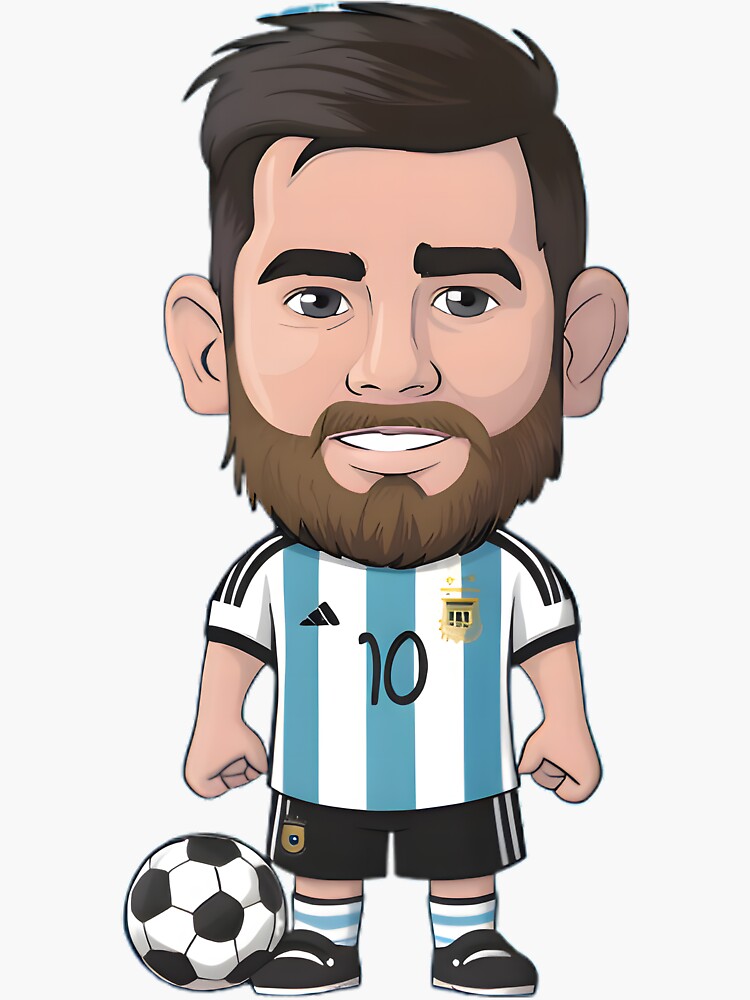 "Cartoon Messi" Sticker for Sale by klyykaa9 | Redbubble