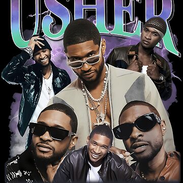 "Usher Rap Retro" Sticker by AdeleLabbe | Redbubble