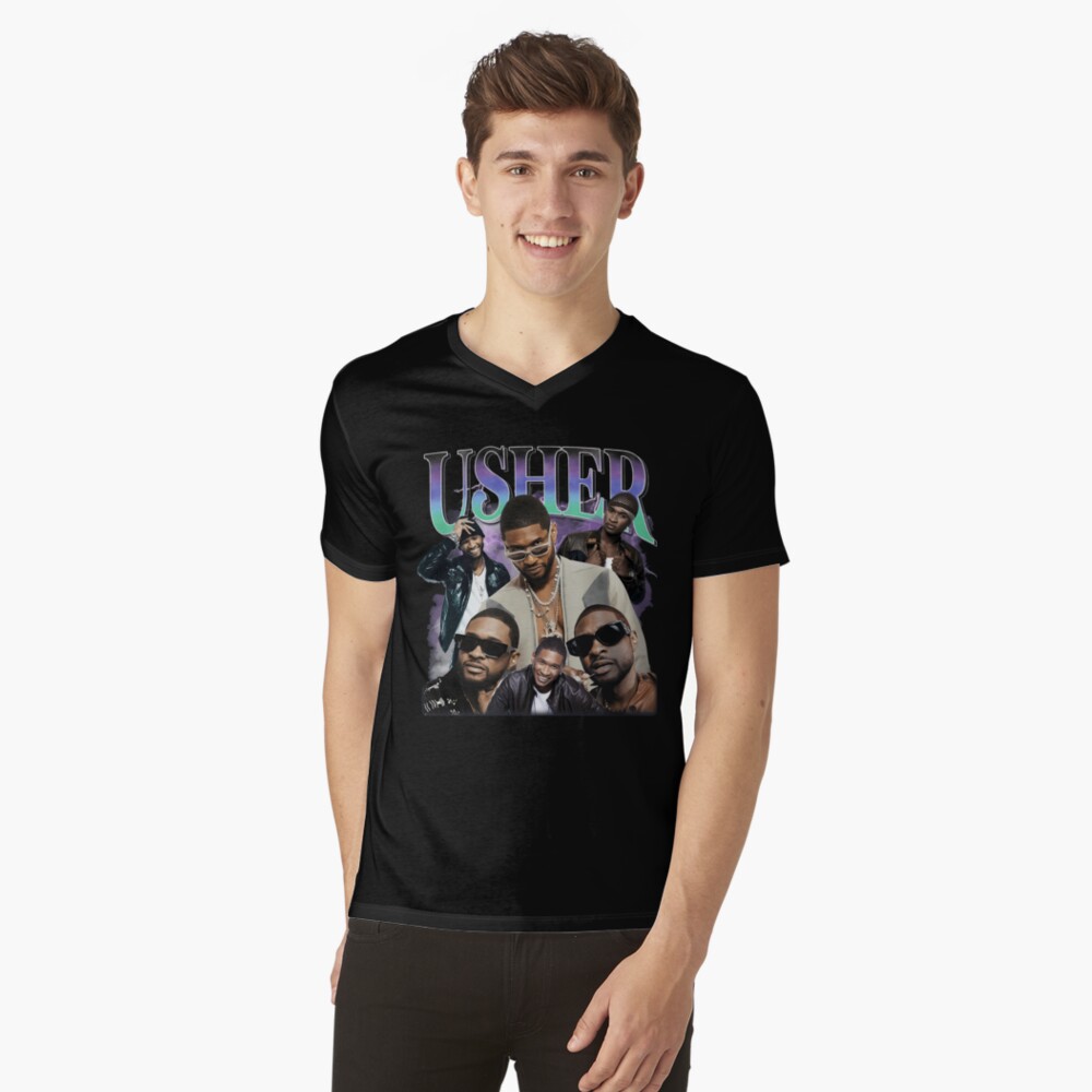 "Usher Rap Retro" Sticker by AdeleLabbe | Redbubble