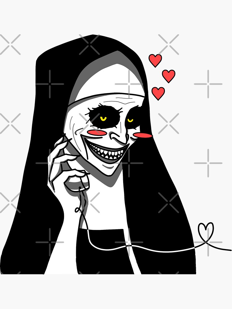 "The Nun - Valak Funny" Sticker for Sale by Imperathora | Redbubble