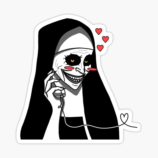 "The Nun - Valak Funny" Sticker for Sale by Imperathora | Redbubble