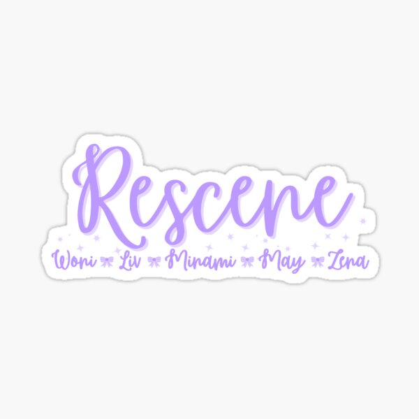 "Rescene Kpop Girl Group Logo" Sticker for Sale by wujulike | Redbubble