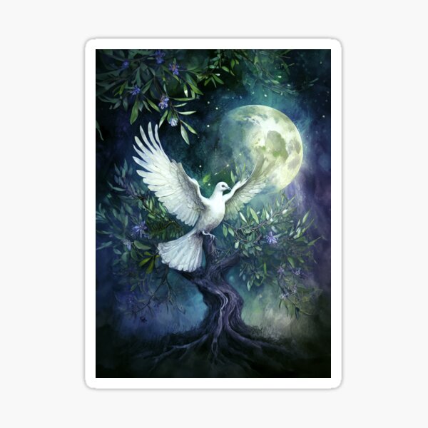 "Dove in Olive Tree" Sticker for Sale by Liia Becker | Redbubble