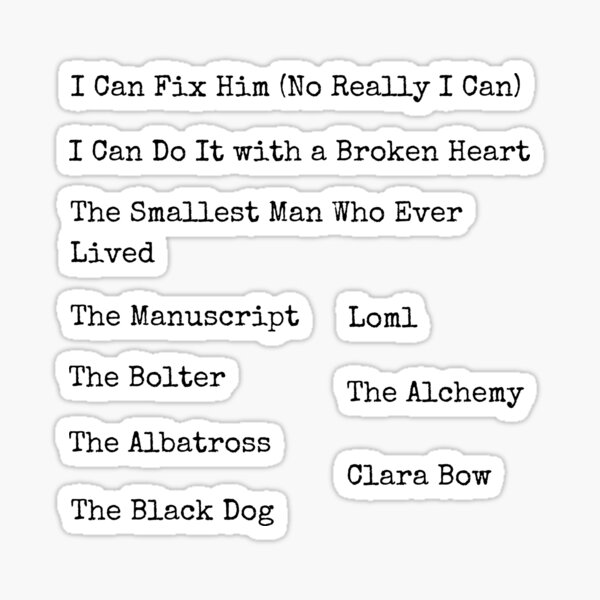 "The Tortured Poets Department, TTPD second half sticker pack, song ...