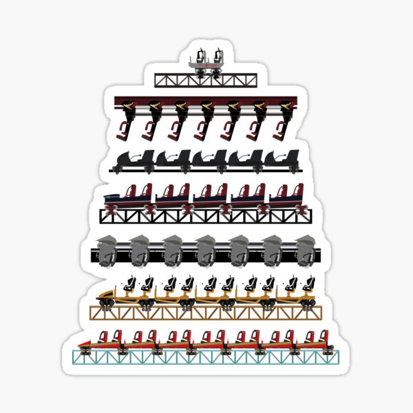 "Thorpe Park Coaster Trains Design 2024 - Including Hyperia!" Sticker ...