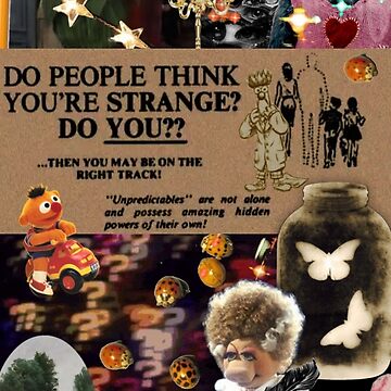 "Do People Think You're Strange? // Muppet Collage Art" Sticker for ...