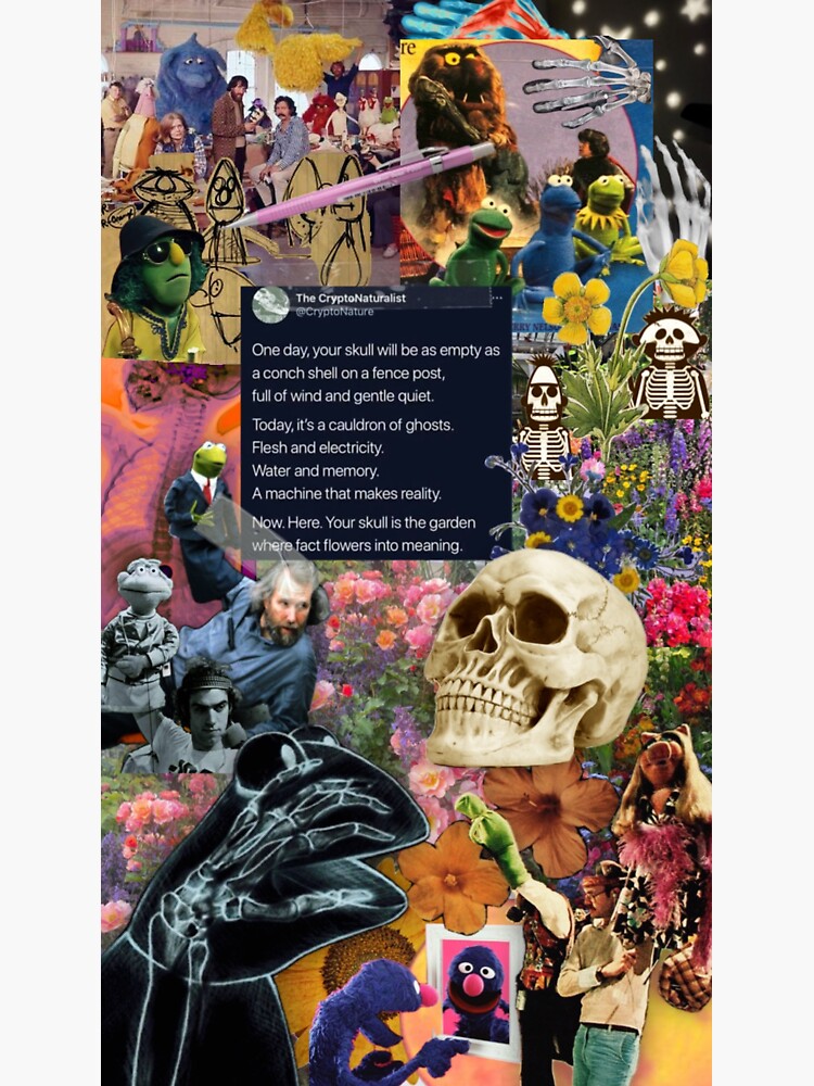 "Your Skull is the Garden // Muppet Collage Art" Sticker for Sale by ...