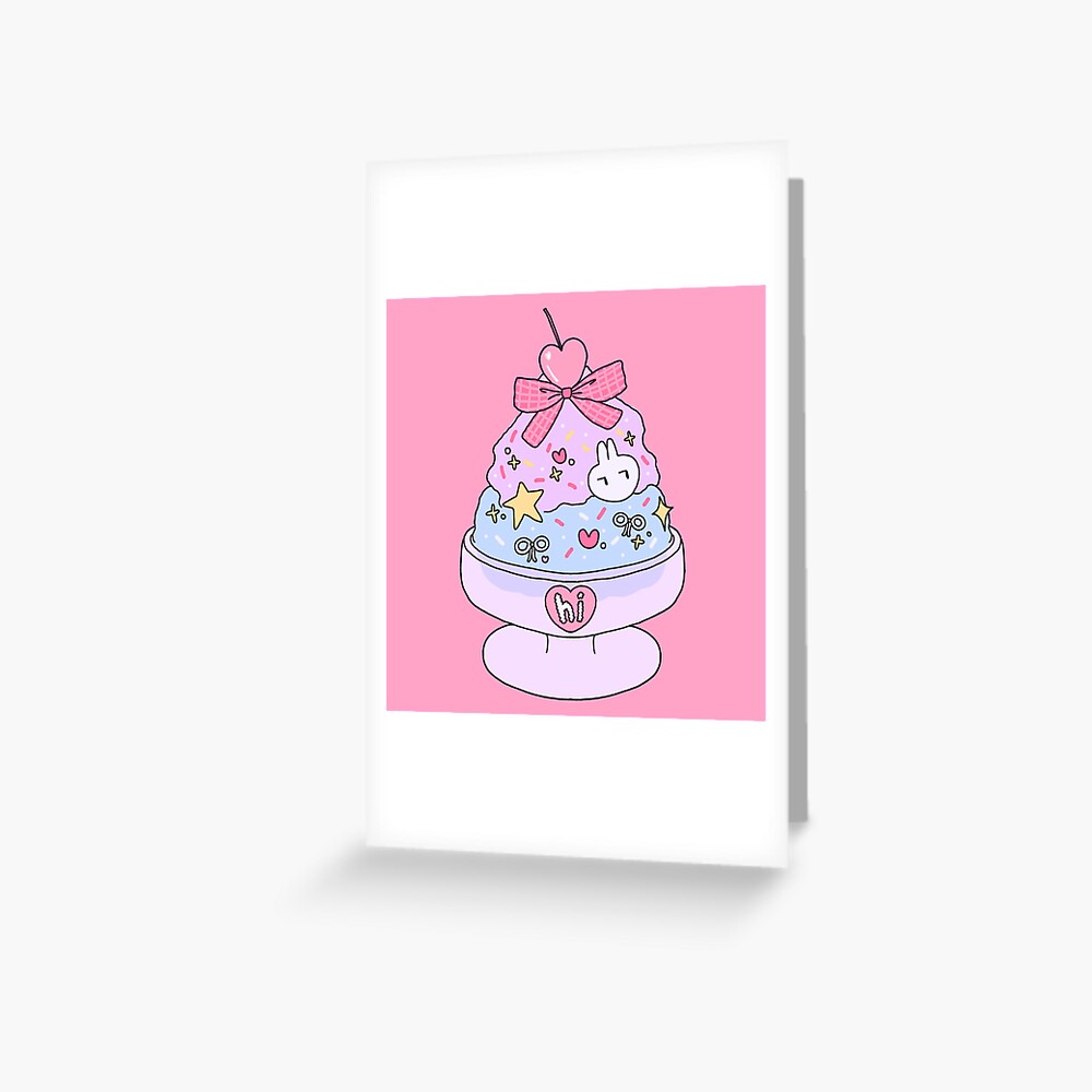 "Pastel Bunny Ice Cream Dessert Sticker For Journal Planner" Sticker ...