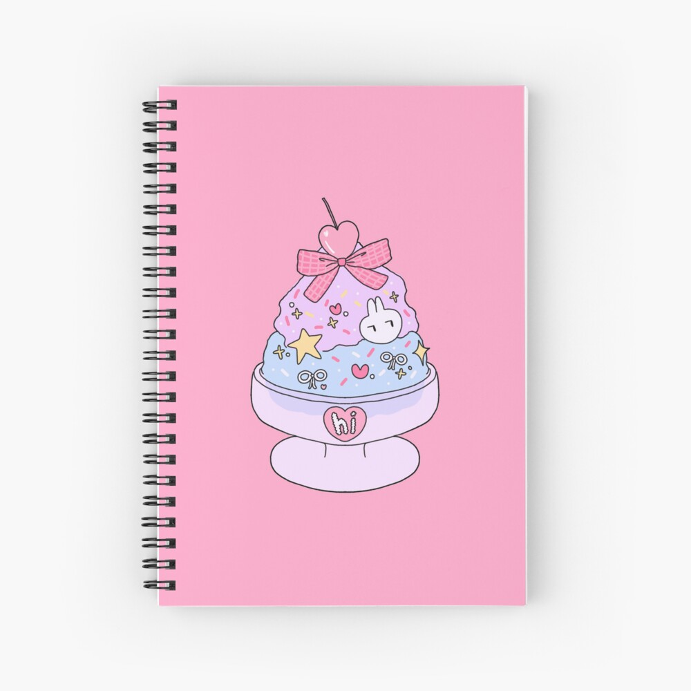 "Pastel Bunny Ice Cream Dessert Sticker For Journal Planner" Sticker ...
